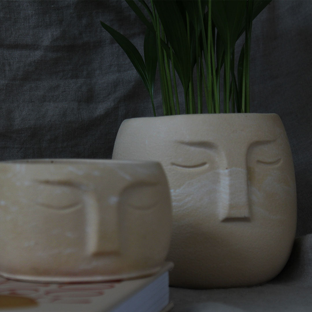 Large face pot – Aurora Candles Co. Gb